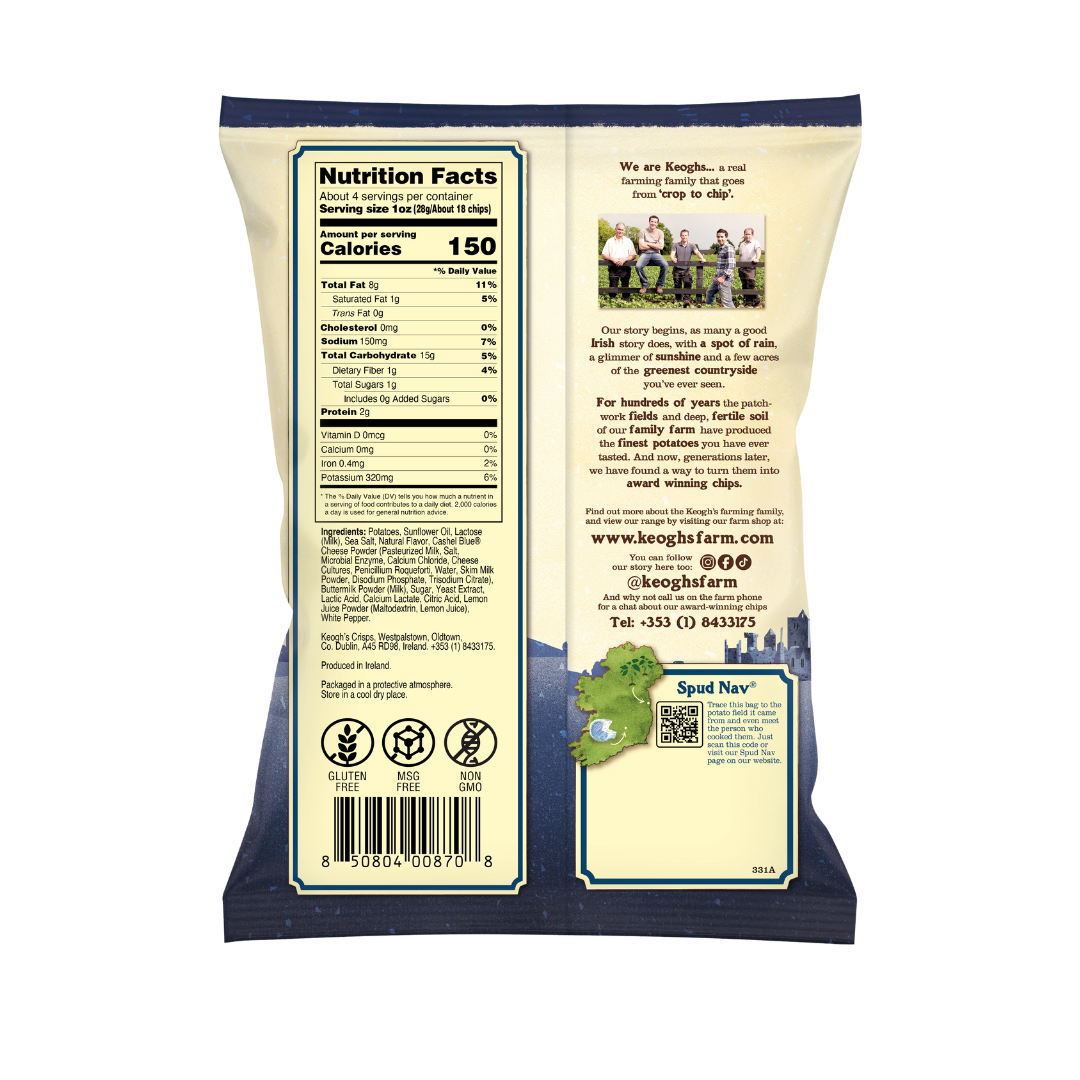 Online Exclusive - Real Irish Blue Cheese – Keogh's Crisps